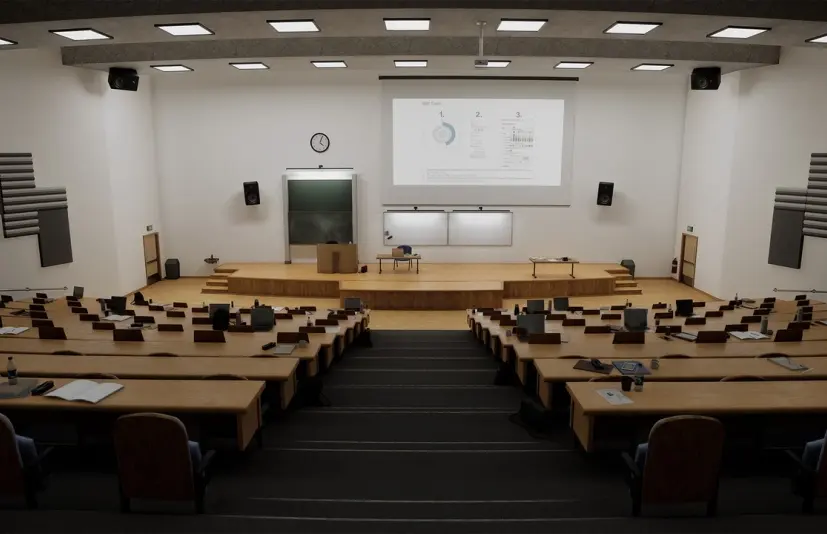 大学教室内部环境 学校教室（大学/班级）University Classroom Interior Environment School ...