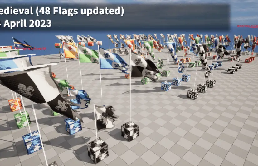 带有物理动画的国旗 - Country Flag (with Physics animation) - CG3DA