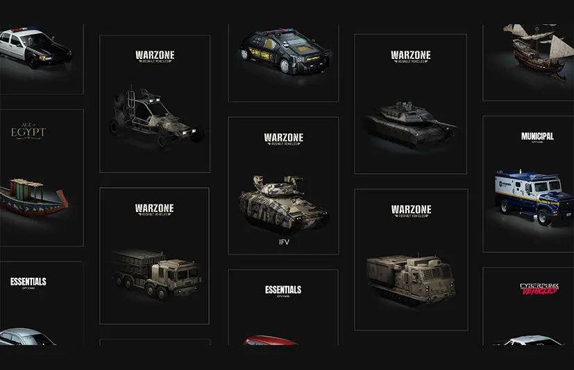 kitbash车辆模型 - Warzone Assault Vehicles - CG3DA